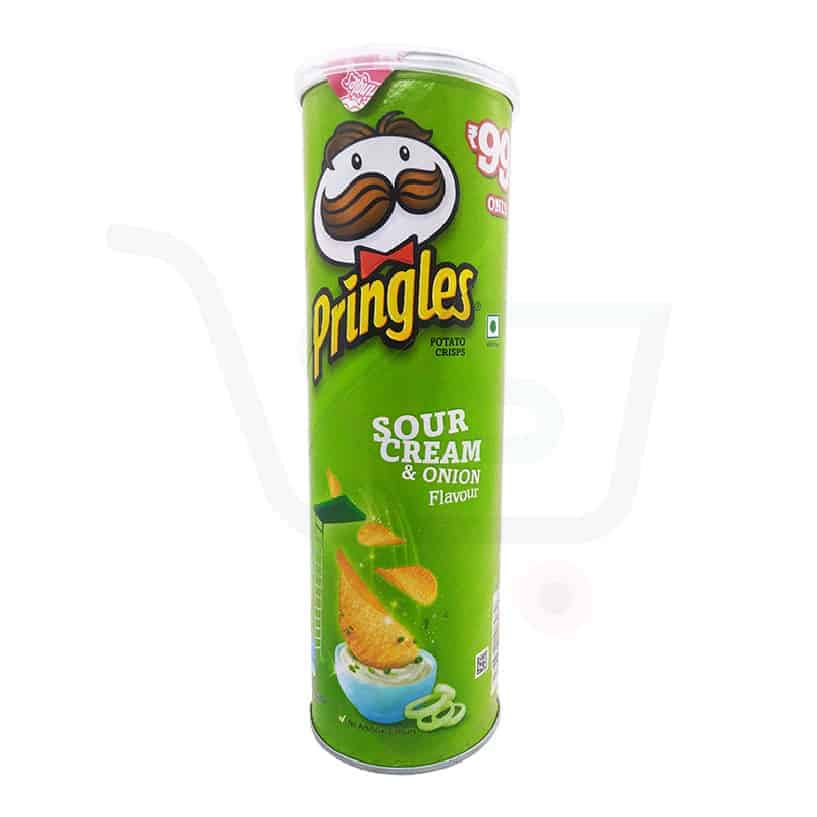 Pringles Potato Crisps - Sour Cream And Onion (107Gm) at Blake Corlis blog