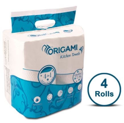 Origami Kitchen Towels 2 Ply 4-in-1-Pack. - UrbanGroc